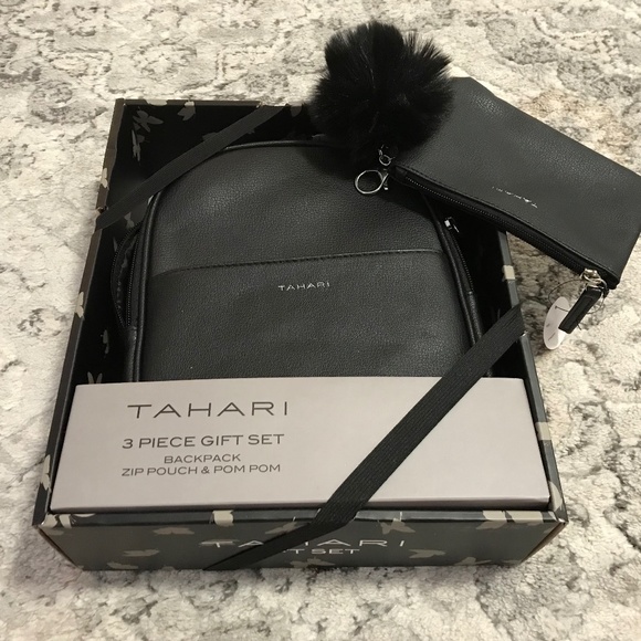 Tahari | Bags | Nwt Tahari 3 Piece Gift Set Vegan Backpack Zip Pouch ...